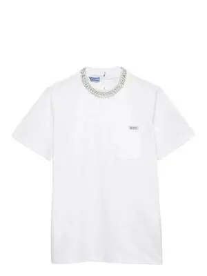 Prada Embroidered Cotton T-shirt - White