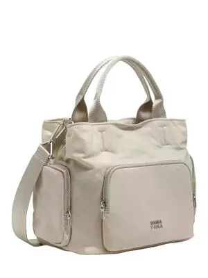 Bimba Y Lola Top-handle Zip-pocket Tote Bag - Neutrals