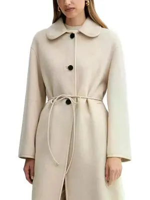 Liviana Conti Orestis Rounded-collar Tied Coat - Neutrals