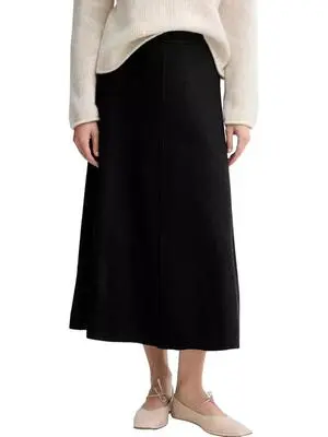 Marc O'polo Flared Midi Skirt - Black