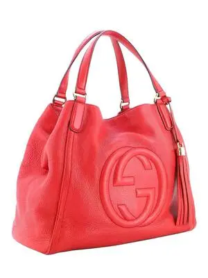 Gucci Soho Leather Medium Shoulder Bag - Red