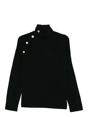 KUJTEN Buttoned Sweater - Black
