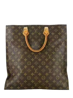 LOUIS VUITTON Vintage Sac Plat Monogram Tote Bag - Brown