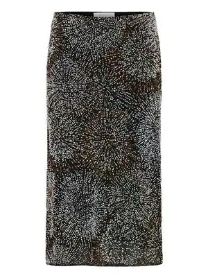 Rabanne Embroidered Pearl Skirt - Black