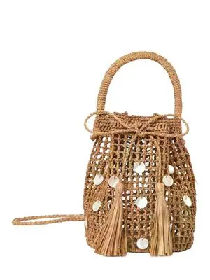 Alanui Raffia Tassel-detail Bucket Bag - Brown