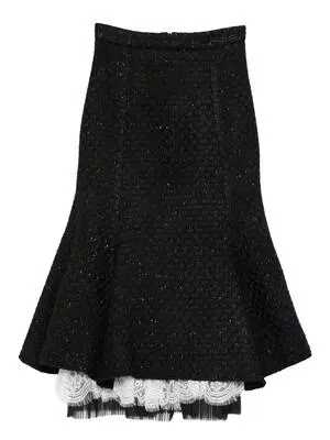 MIAU BY CLARA ROTESCU Zion Lace-Trim Midi Skirt