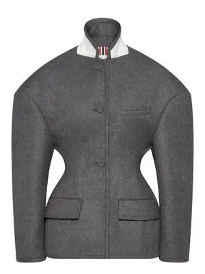 Thom Browne Wool Flannel Jacket - Grey