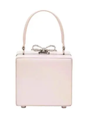SELF-PORTRAIT Crystal Bow-embellished Box Bag - Pink