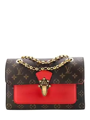 LOUIS VUITTON Victoire Monogram Canvas And Leather Shoulder Bag - Brown