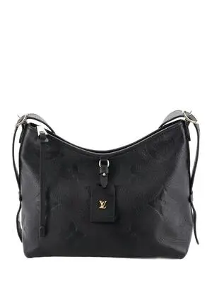 LOUIS VUITTON Carryall Monogram Empreinte Giant Pm Hobo Bag - Black
