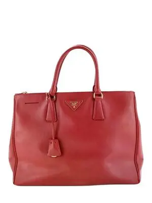 Prada Saffiano Leather Large Tote Bag - Red