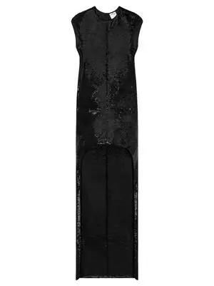 COURREGES Sequin-embellished Asymmetric Dress - Black
