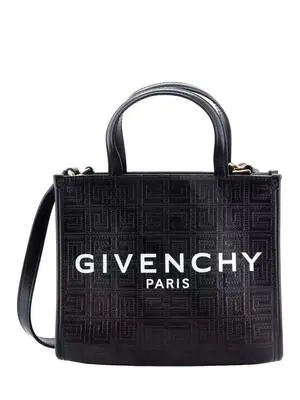 Givenchy 4g Embossed Coated Canvas Mini Tote - Black