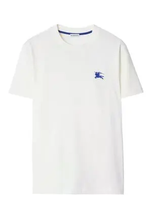 Burberry Equestrian-knight Cotton T-shirt - White