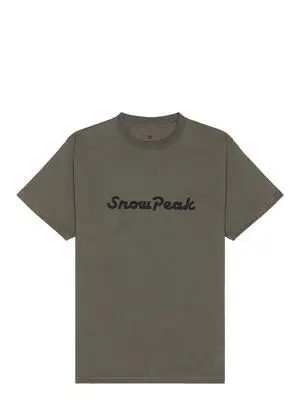 SNOW PEAK Snow Peak Snow Peak Typography T-shirt In Grey
