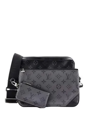 LOUIS VUITTON Trio Messenger Bag Reverse Monogram Eclipse Canvas - Black