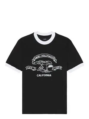 Amiri Eagle Ringer Tee - Black
