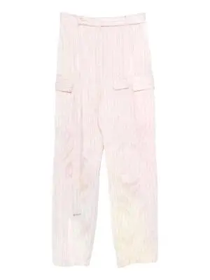 FERRAGAMO Pinstripe-pattern Cargo Trousers - Pink