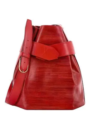 LOUIS VUITTON Vintage Sac D'epaule Pm Bucket Bag - Red