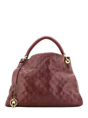LOUIS VUITTON Artsy Mm Hobo Bag Monogram Empreinte Leather Handbag - Red