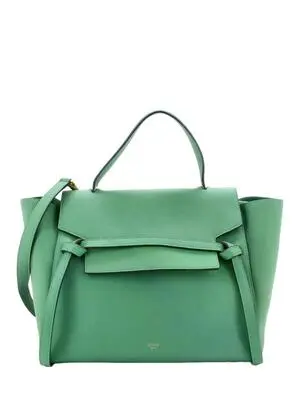 Celine Textured Leather Belt Bag - Green