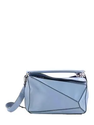 Loewe Puzzle Leather Small Satchel - Blue
