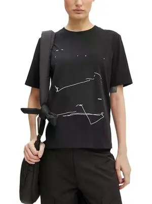 HELIOT EMIL Graphic-print Short-sleeve T-shirt - Black