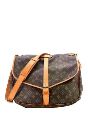 LOUIS VUITTON Saumur Handbag Monogram Canvas 35 - Brown