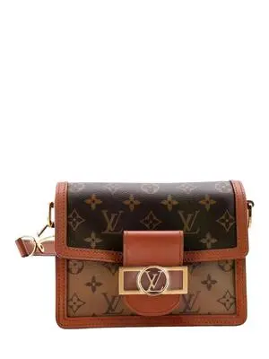 LOUIS VUITTON Dauphine Shoulder Bag Reverse Monogram Canvas Mini Crossbody - Brown