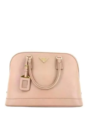 Prada Open Promenade Saffiano Leather Tote Bag - Neutrals
