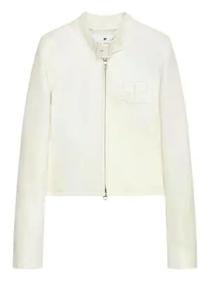 COURREGES Buckle-neck City Jacket - White
