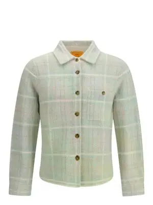 Guest In Residence Dylan Plaid Buttoned Shirt Jacket - Neutrals