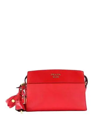 Prada Esplanade Saffiano Crossbody Bag - Red