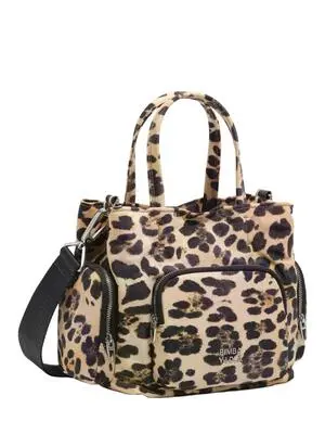 Bimba Y Lola Leopard-pattern Zip-fastening Mini Bag - Neutrals