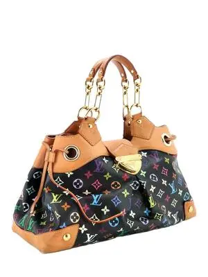 LOUIS VUITTON Ursula Handbag Monogram Multicolor Satchel - Black