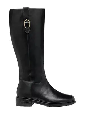 Geox Walk Pleasure Buckled Knee-high Boots - Black