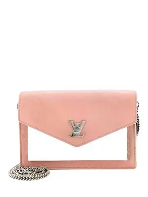 LOUIS VUITTON Louis Vuitton Mylockme Chain Pochette Leather Clutch Bag