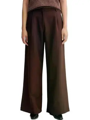 SESSUN Wide-leg Trousers - Brown