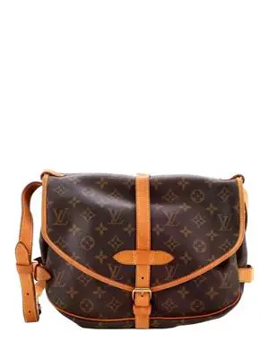 LOUIS VUITTON Saumur Handbag Monogram Canvas 30 Crossbody Bag - Brown