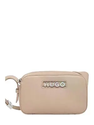 Hugo Logo-plaque Crossbody Bag - Neutrals