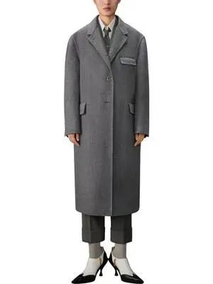 Thom Browne Long-sleeved Coat - Grey