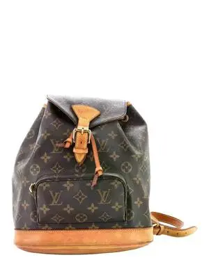 LOUIS VUITTON Vintage Montsouris Monogram Canvas Mm Backpack - Brown