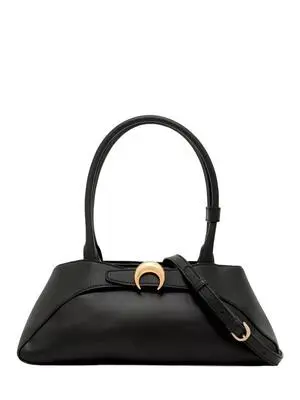 MARINE SERRE Aurora Leather Tote Bag - Black