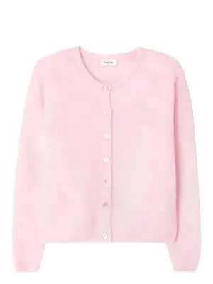 American Vintage Vitow Button Ribbed Cardigan - Pink