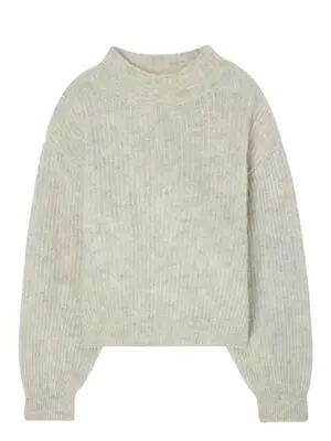 American Vintage High-neck Ribbed Jumper - Neutrals
