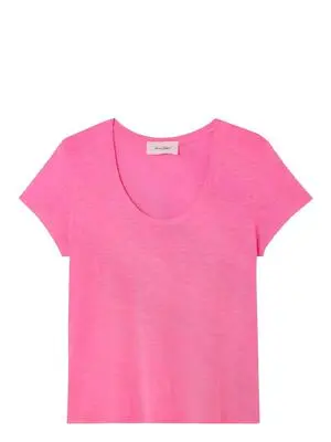 American Vintage Jacksonville Scoop-Neck T-Shirt Pink