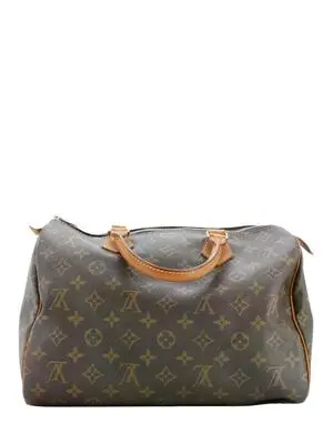 LOUIS VUITTON Speedy Handbag Monogram Canvas 30 Satchel - Brown