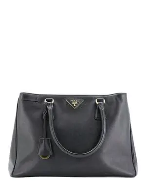 Prada Gardener's Saffiano Leather Tote Bag - Black