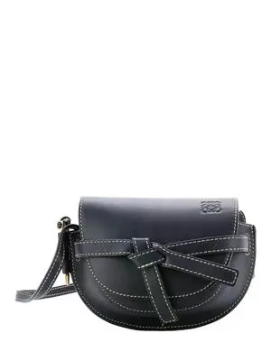 Loewe Loewe Gate Mini Leather Shoulder Bag Black
