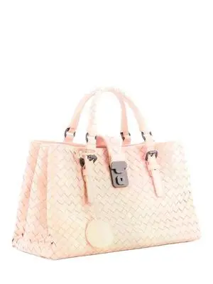 Bottega Veneta Roma Intrecciato Nappa Tote Bag - Pink